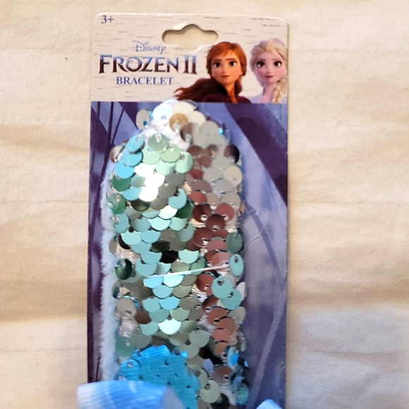 Disney | Accessories | Disney Frozen 2 Sequin Slap Bracelet Blue | Poshmark
